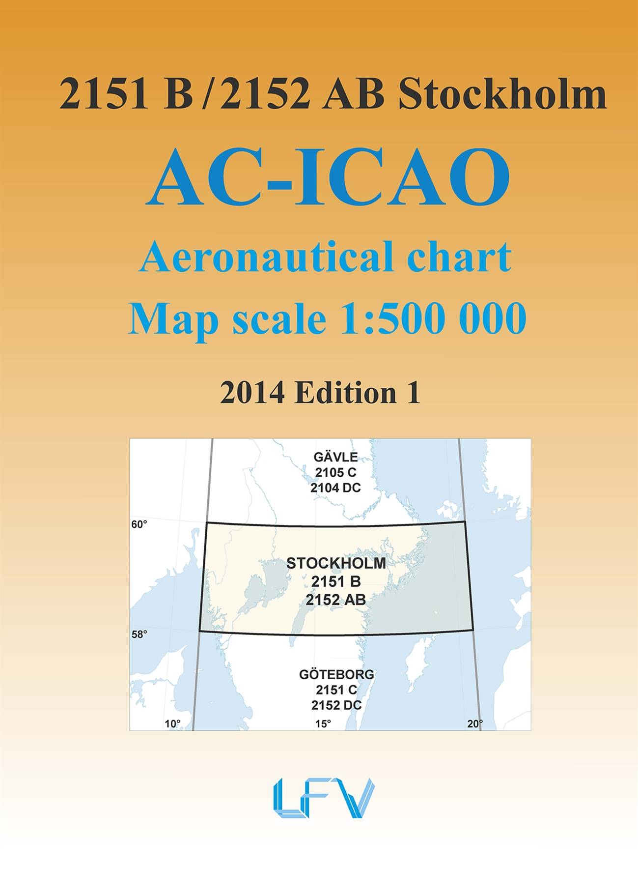ACICAO 2151B/2152AB Stockholm 2014 Flygkarta : 1:500000